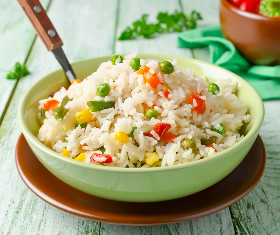 Pečen riž z zelenjavo • Recepti Over Net